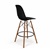 Molded Plastic Counter Stool with Wood Legs (Set of 2)
