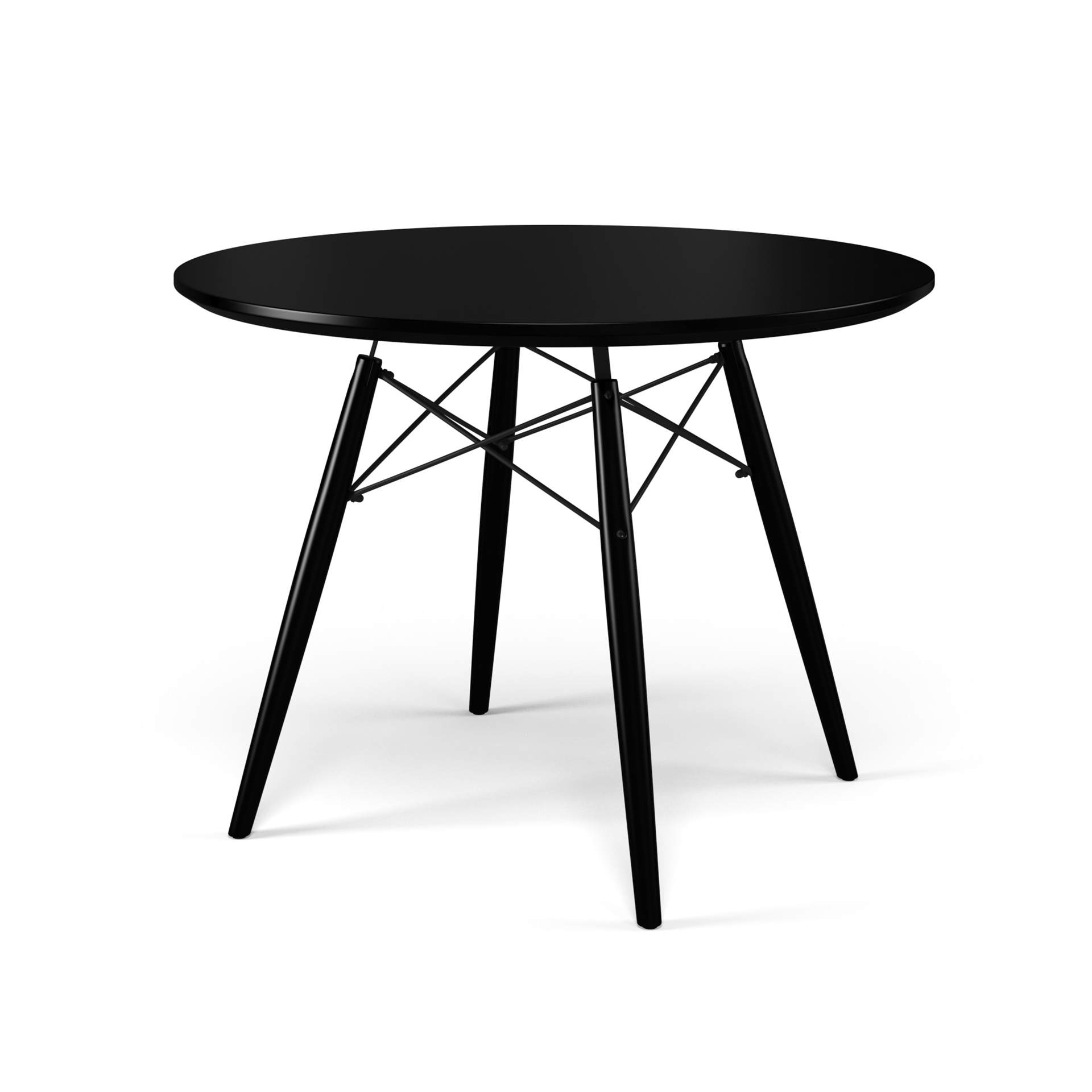Eiffel Black Round Dining Table (Large)