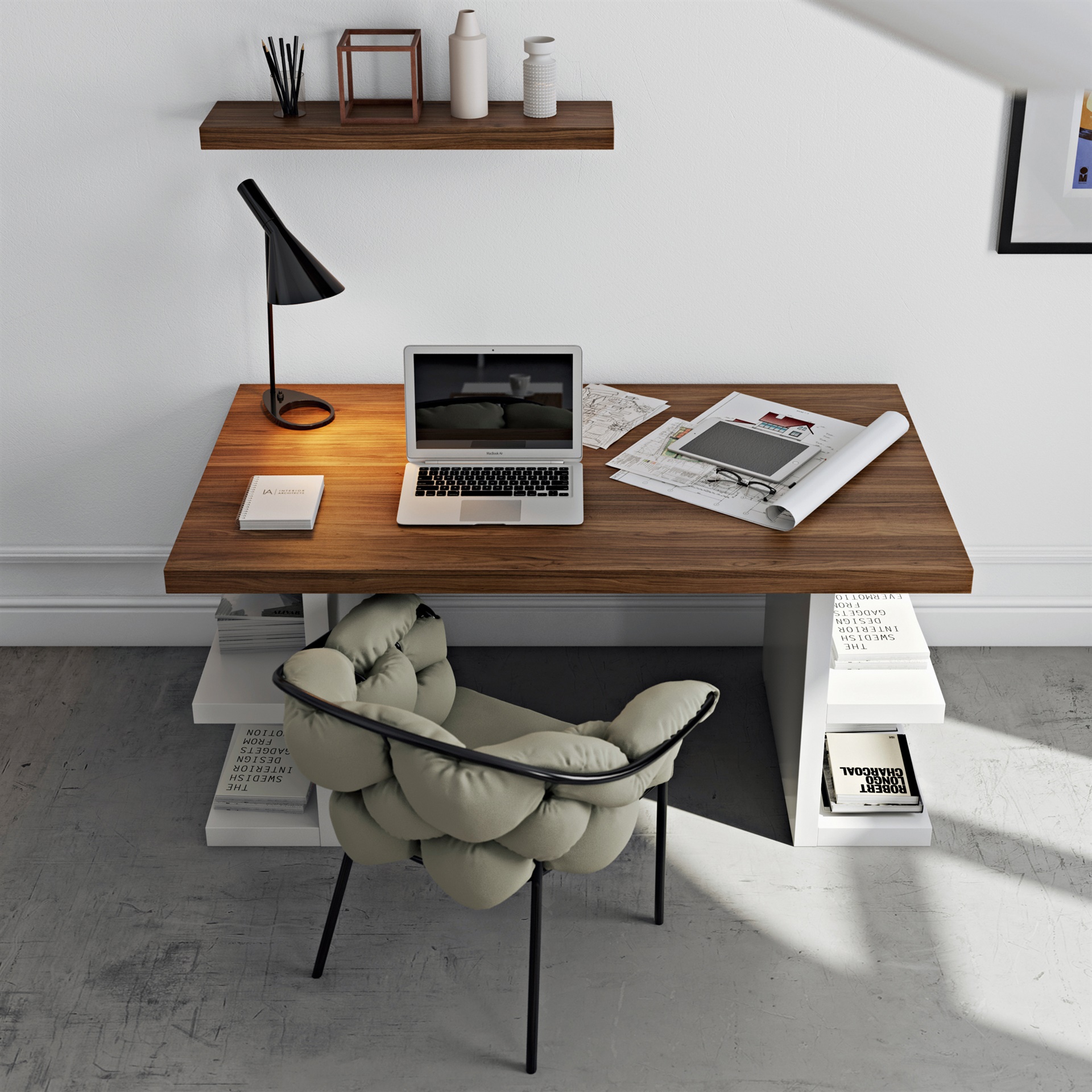 Multi 63" Table Top with Storage Legs