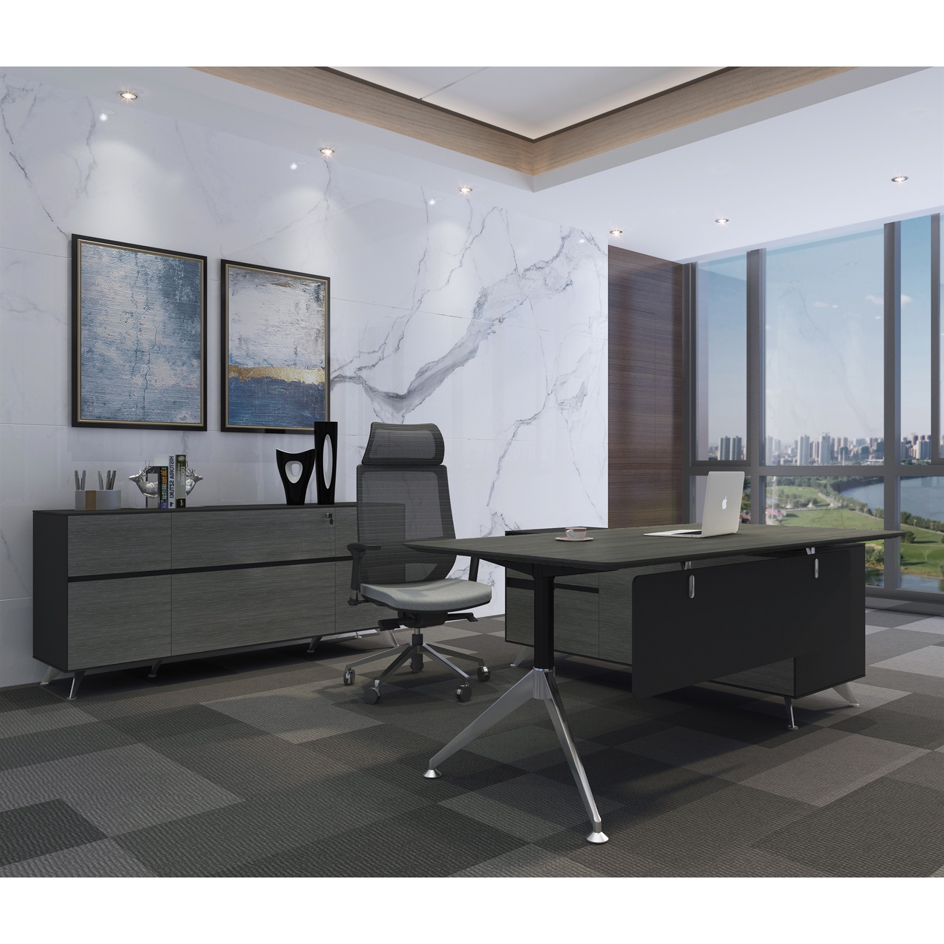 400 Series Executive Desk with Return Cabinet