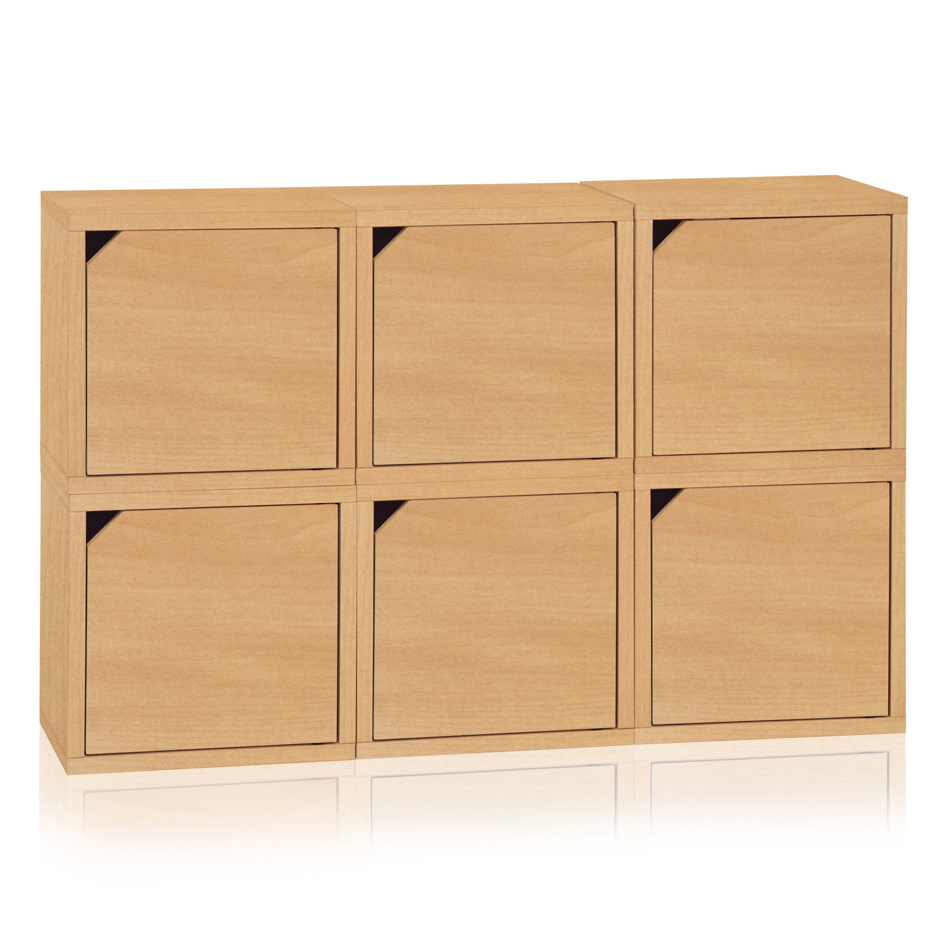 Way Basics Eco Friendly Stackable Connect 6-Cube Storage with Doors Way Basics Eco Friendly Stackable Connect 6-Cube Storage with Doors