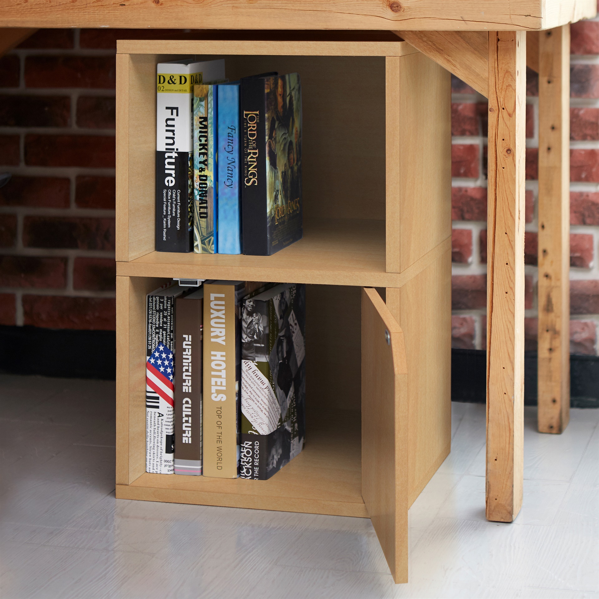 Way Basics Eco Friendly Under Desk Shelf Bookcase with Door Way Basics Eco Friendly Under Desk Shelf Bookcase with Door