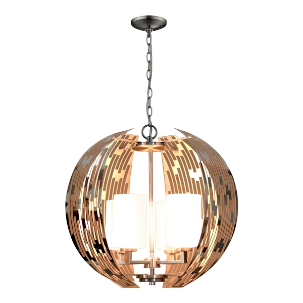 4-Light Sphere Chandelier