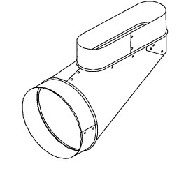 6" ROUND TO 6" OVAL END BOOT NO CRIMP [586] (106) | American Metals ...