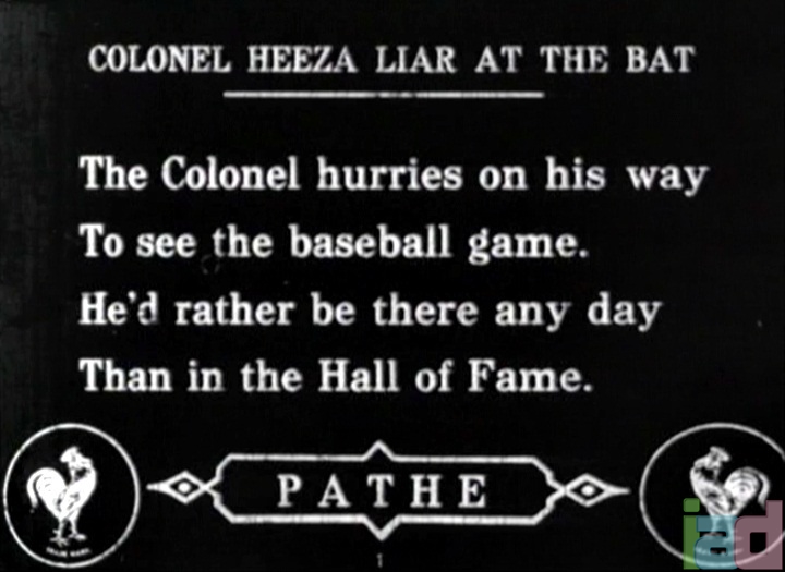 Colonel Heeza Liar At the Bat (1915) - The Internet Animation Database