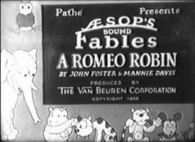 A Romeo Robin (1930) - The Internet Animation Database
