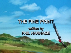 The Fine Print (1991) - The Internet Animation Database