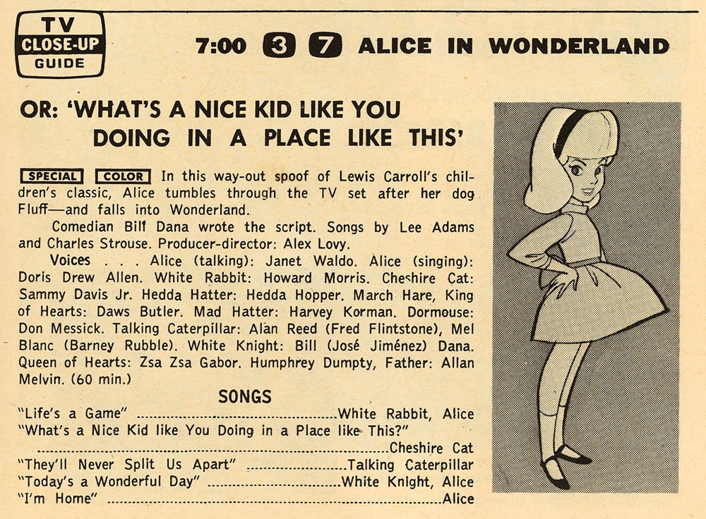 Alice in Wonderland or What's a Nice Kid Like You Doing in a Place Like ...