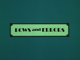 Bows and Errors (1974) - The Internet Animation Database