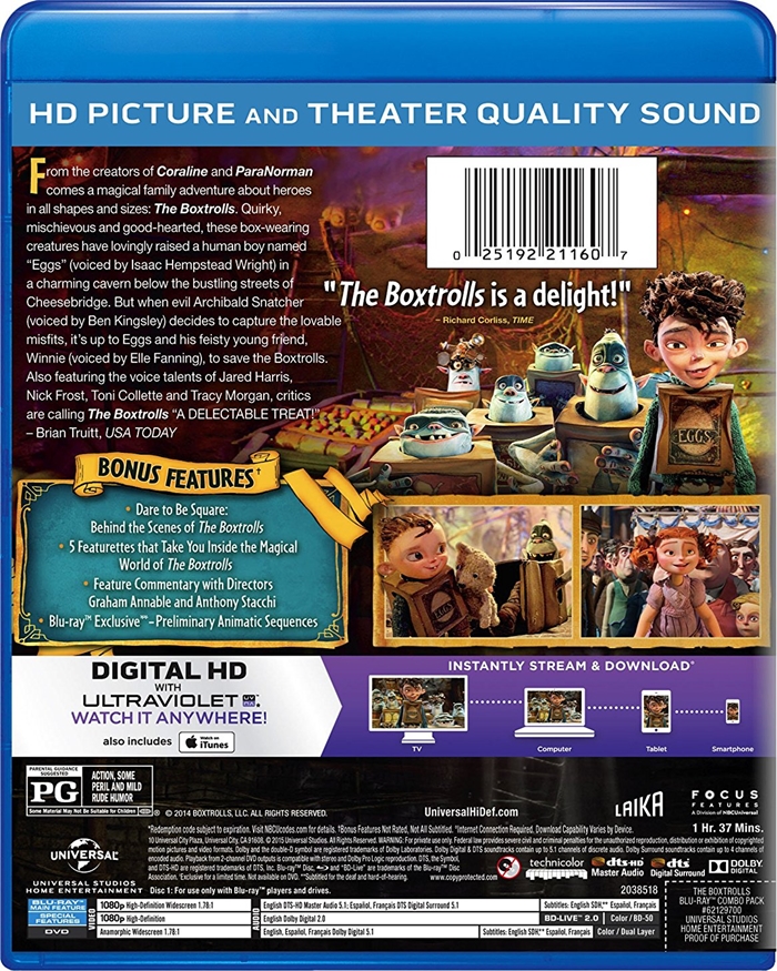 The Boxtrolls (Blu-Ray + DVD + Digital HD) - The Internet Animation ...