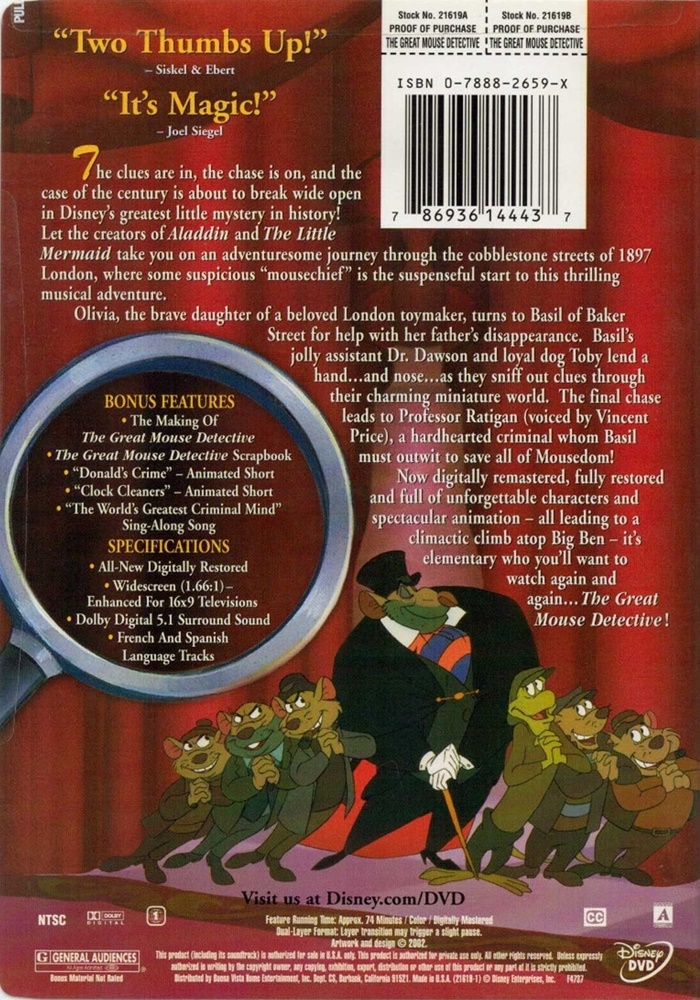 The Great Mouse Detective - The Internet Animation Database