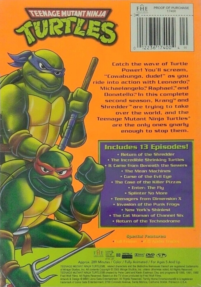 Teenage Mutant Ninja Turtles Volume 2 - The Internet Animation Database