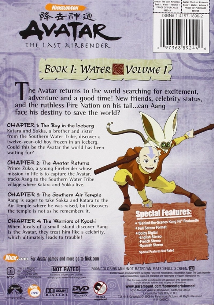 Avatar: The Last Airbender - Book 1: Water, Volume 1 - The Internet ...