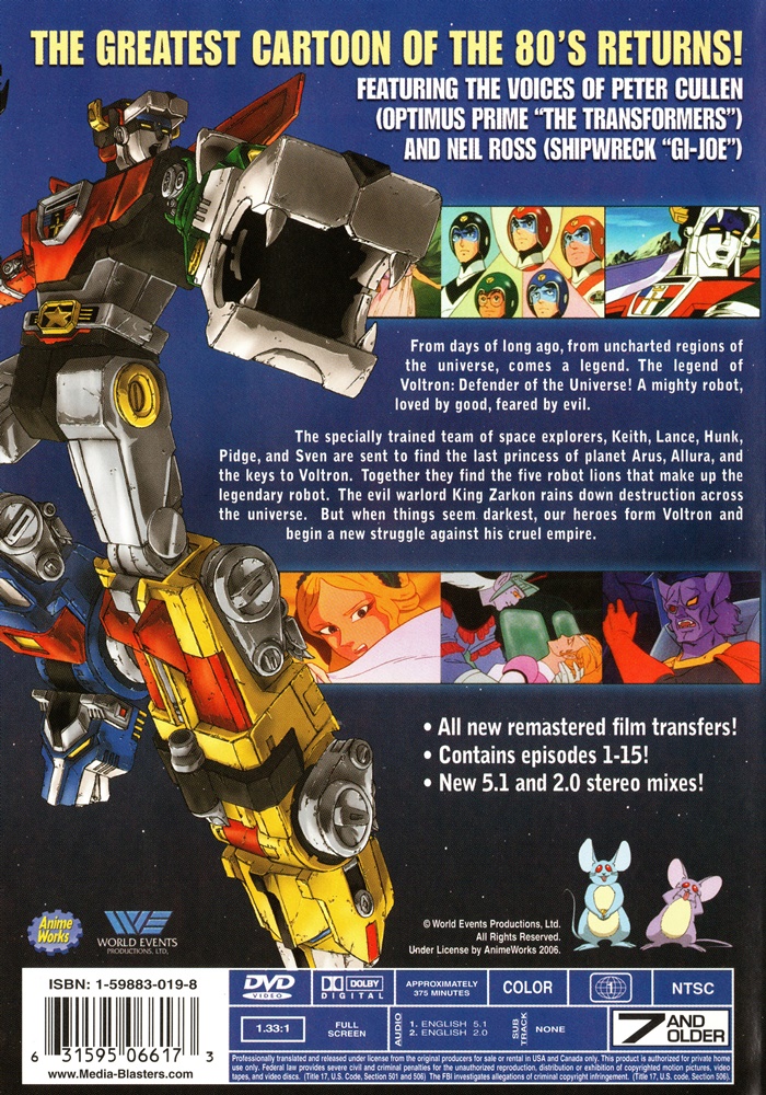 Voltron - Defender of the Universe - Collection 1 - Blue Lion - The ...