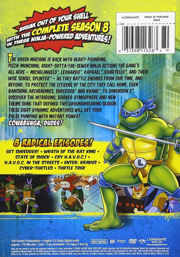 Teenage Mutant Ninja Turtles The Complete Season 8 - The Internet ...