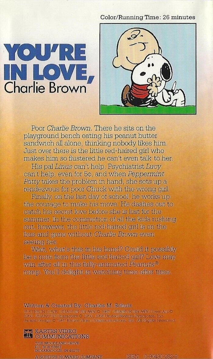 You're in Love, Charlie Brown - The Internet Animation Database