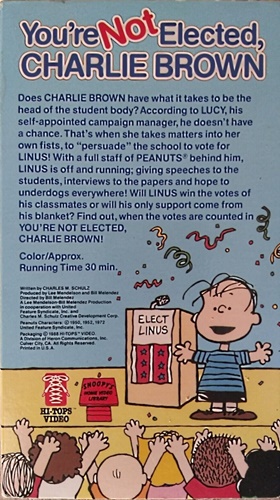 You're Not Elected, Charlie Brown - The Internet Animation Database