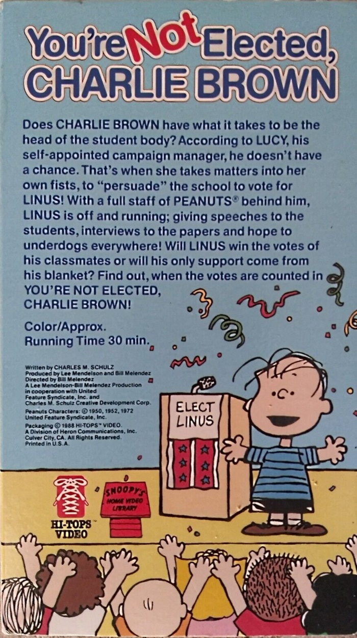 You're Not Elected, Charlie Brown - The Internet Animation Database