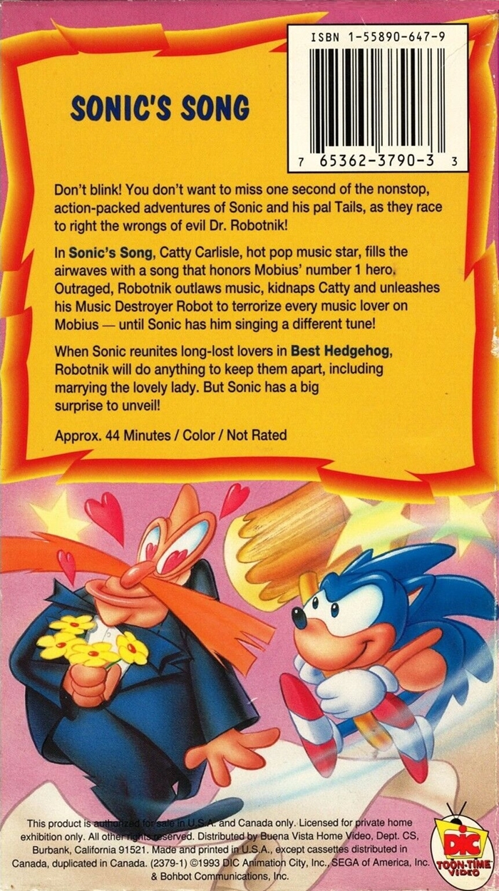 Sonic's Song - The Internet Animation Database