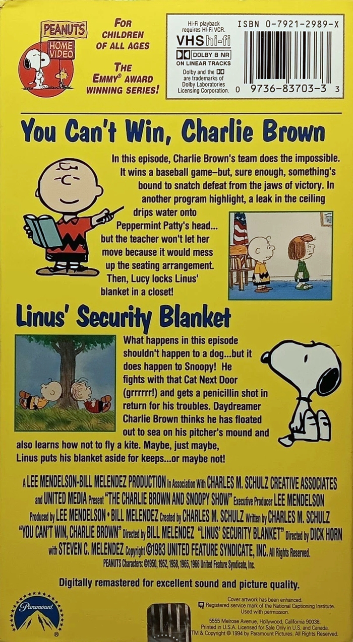 The Charlie Brown and Snoopy Show Vol. 1: You Can't Win, Charlie Brown ...