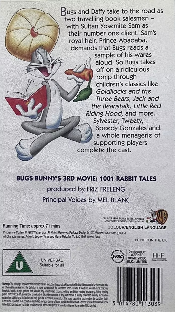 Bugs Bunny's 3rd Movie: 1001 Rabbit Tales - The Internet Animation Database