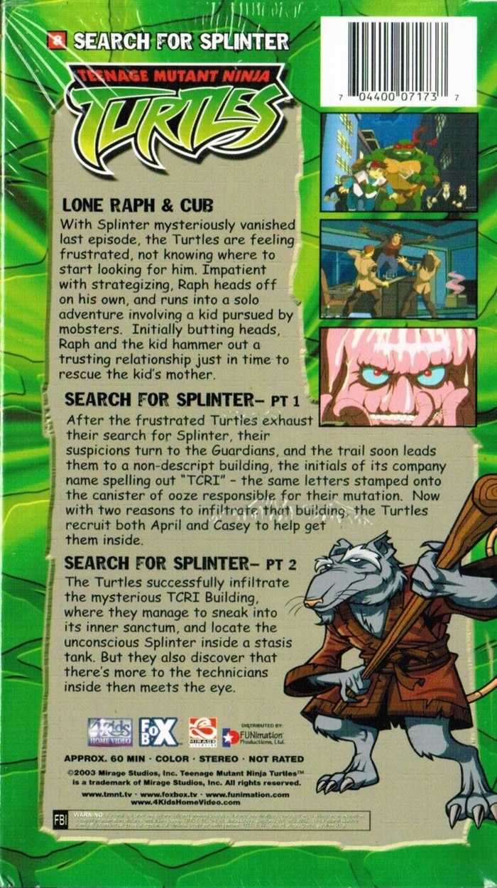 Volume 8 - The Search for Splinter - The Internet Animation Database