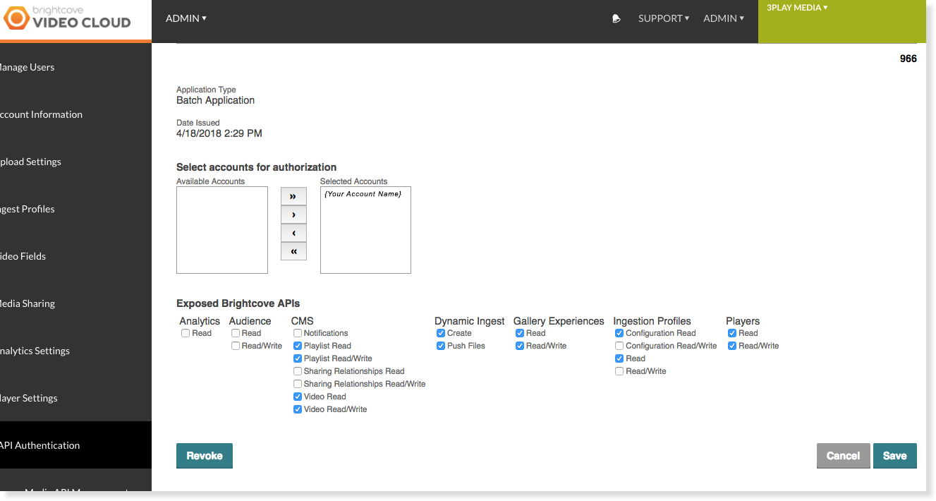 Brightcove: Integration Setup – 3Play Media Support