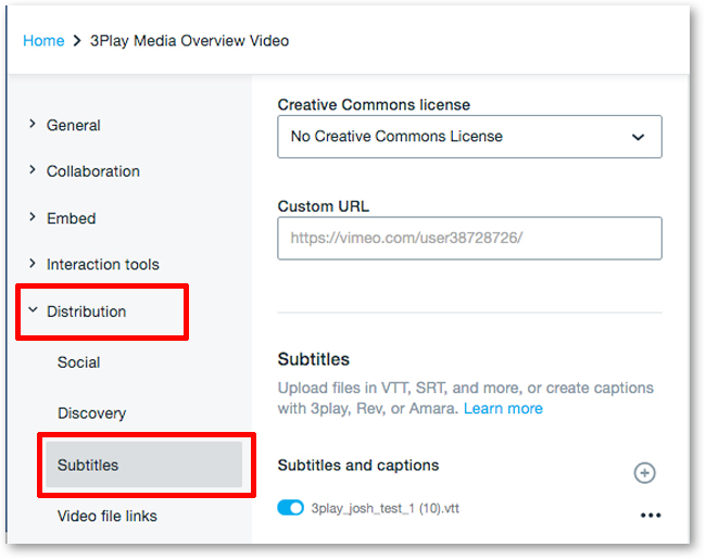 Vimeo: Add Closed Captions and Subtitles – 3Play Media Support