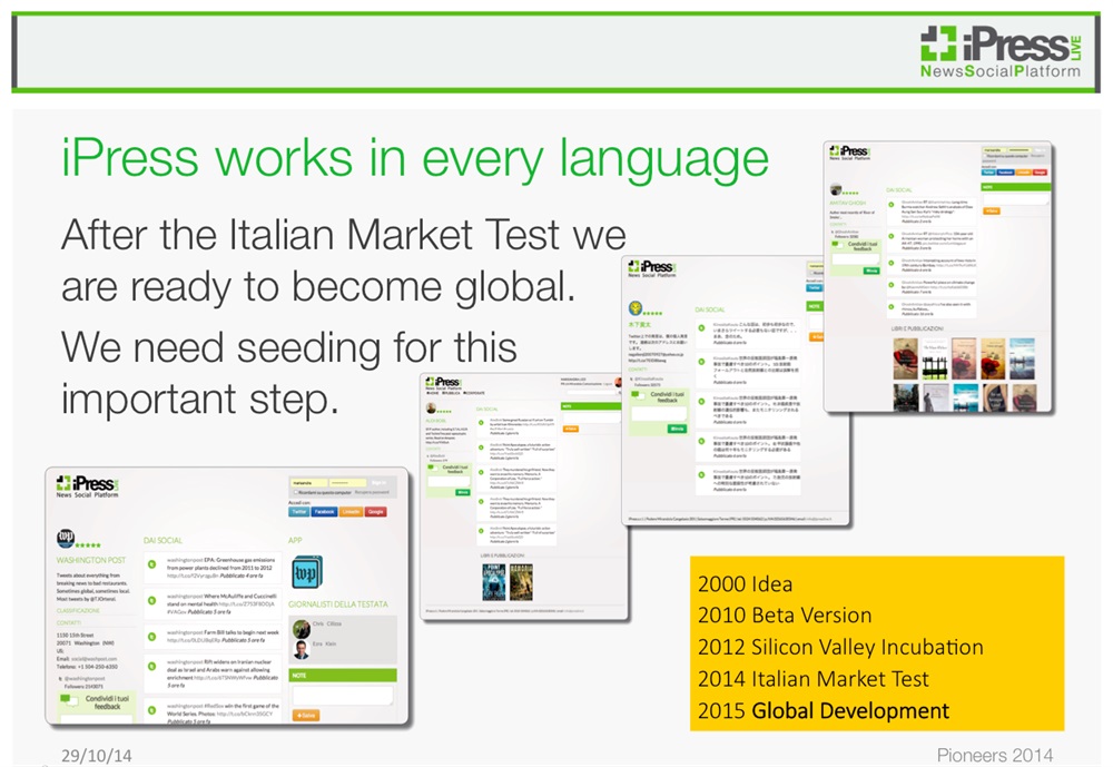 iPressLIVE è tra le 150 startup ammesse al Pioneers di Vienna ...