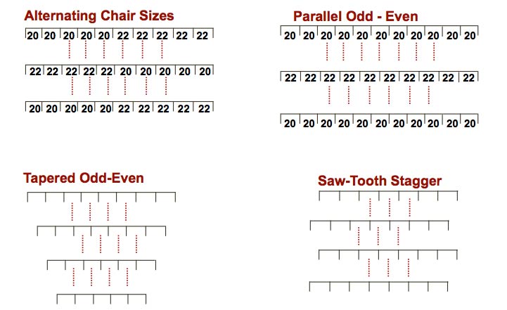 Chair Stagger Methods | Worldwide leader for fixed and telescopic ...