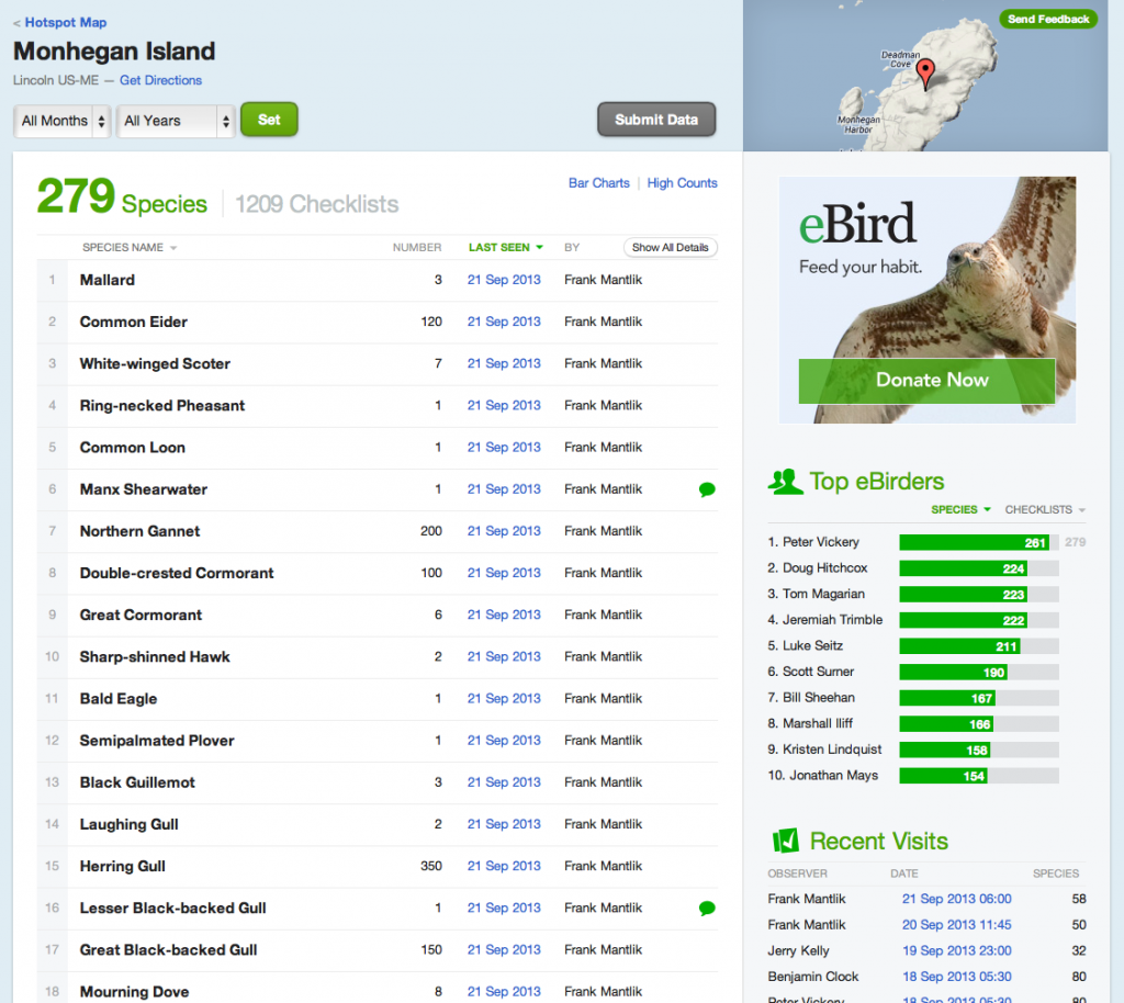 Introducing the eBird Hotspot Explorer! - Maine eBird