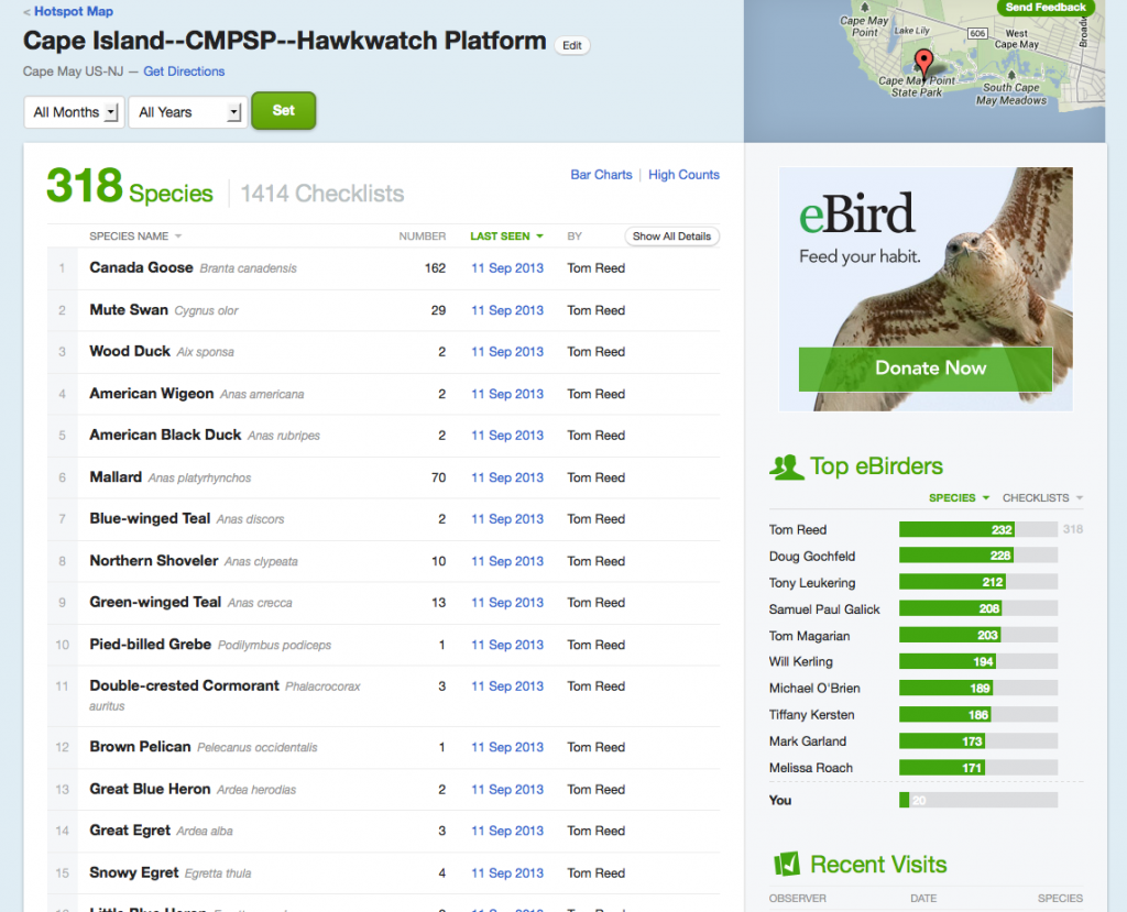 Introducing the eBird Hotspot Explorer! - eBird