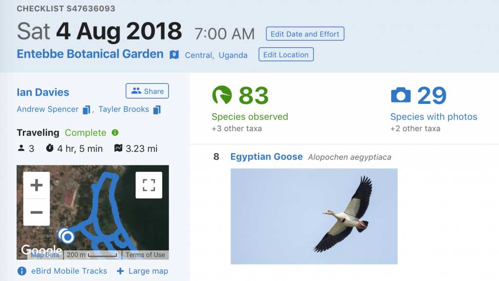 New checklist view in eBird - eBird Pacific Northwest