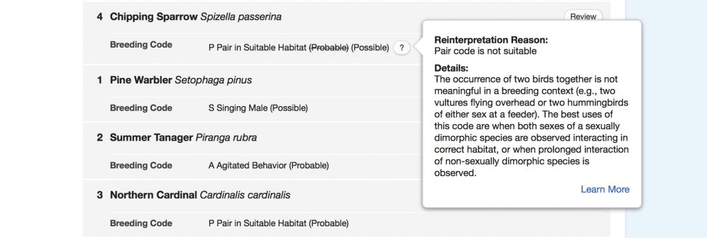 Time for Review - Virginia Breeding Bird Atlas