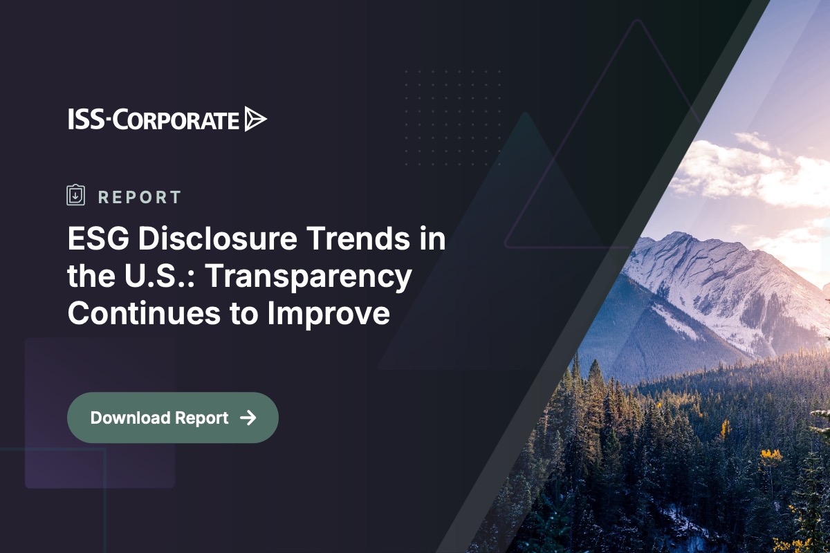 A review of ESG Disclosure Trends in the U.S.