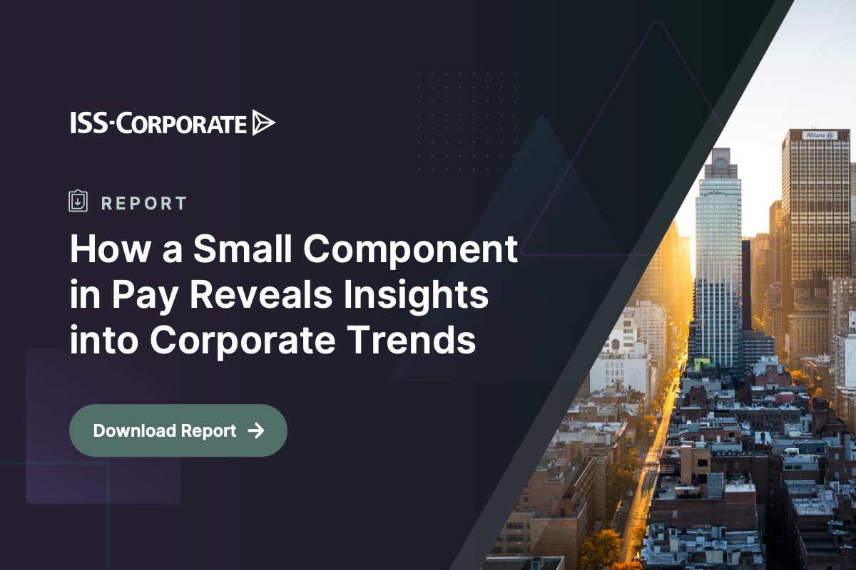 How a Small Component in Pay Reveals Insights into Corp Trends