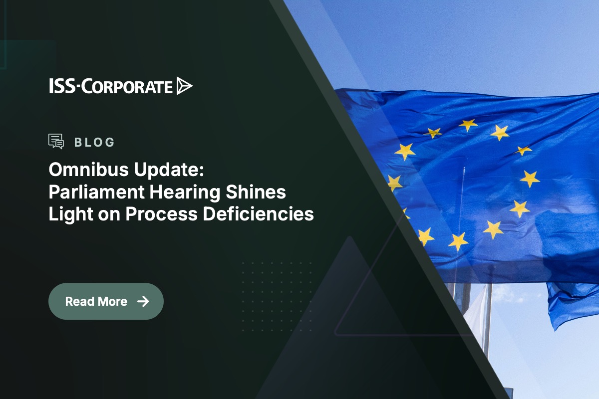 EU Omnibus Update: Parliament Hearing Highlights Process Issues