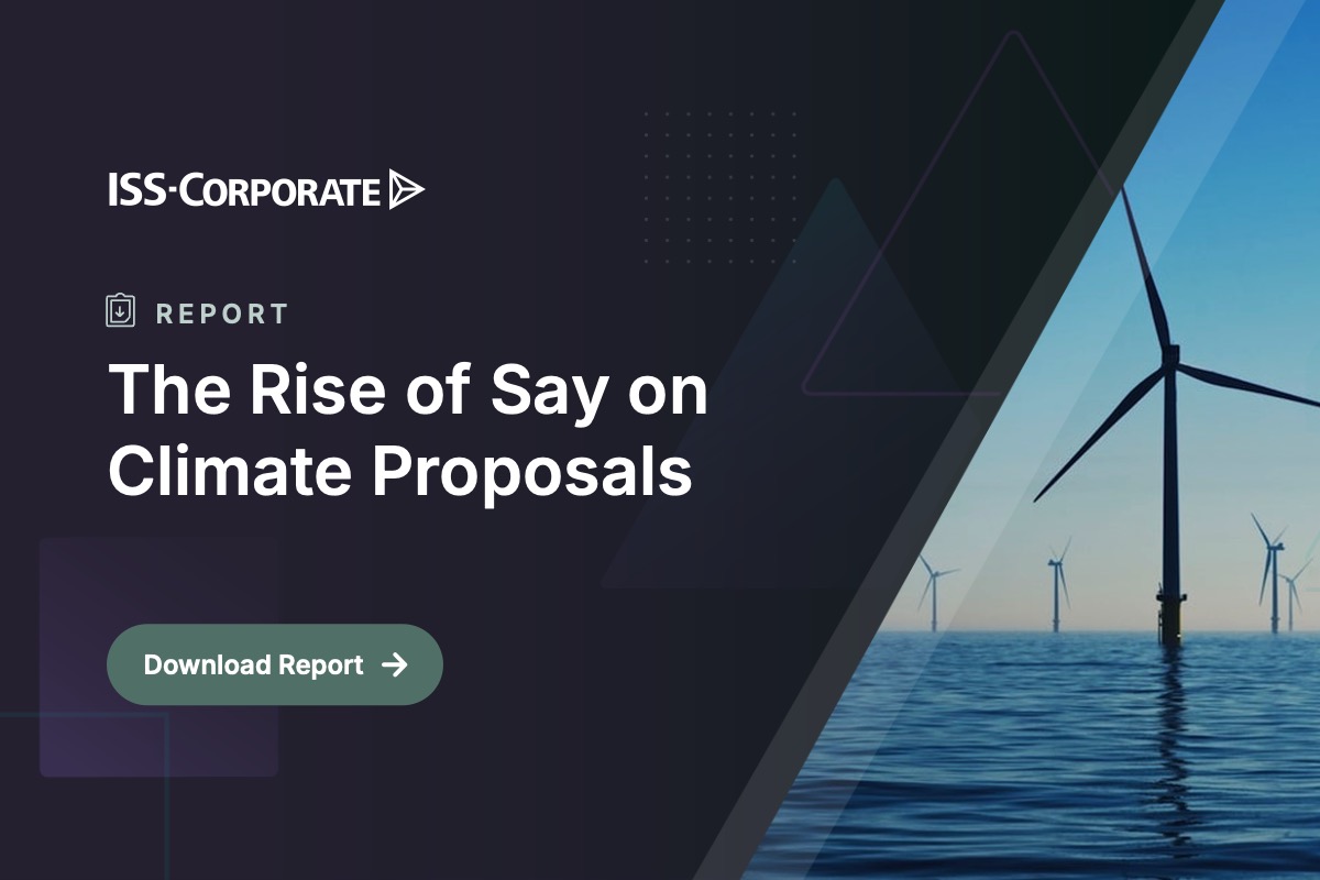The Rise of Say on Climate Proposals