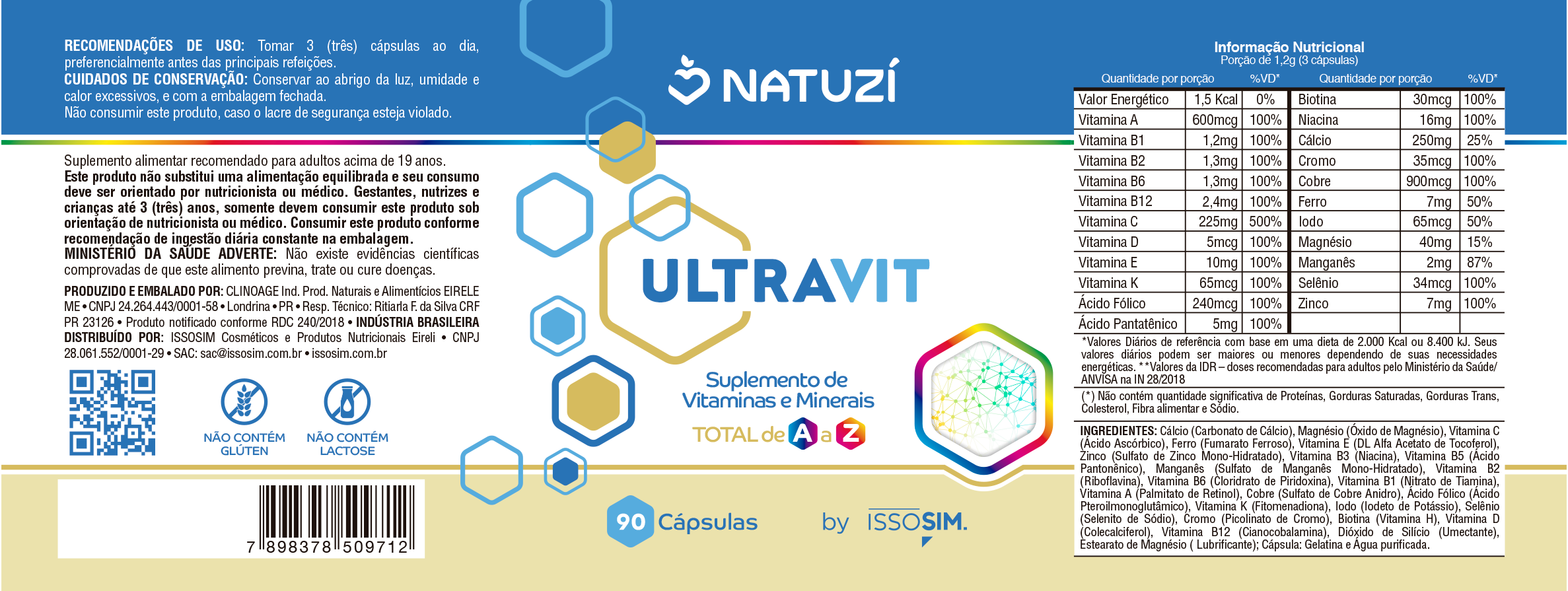 Natuzí - ULTRAVIT - VITAMINAS E MINERAIS - NATUZÍ