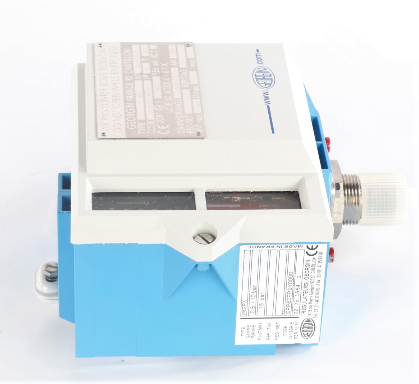P62PX from RéGULATEURS GEORGIN - PRESSURE SWITCH EPP62FPSY0000