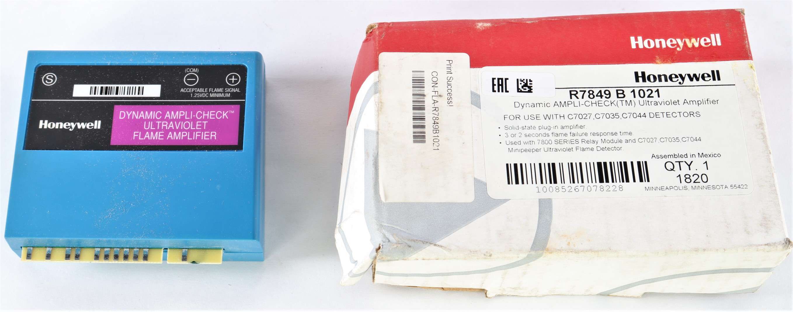 R7849B1021 from HONEYWELL - FLAME SIGNAL AMPLIFIER AMPLI-CHECK FOR 7800 ...