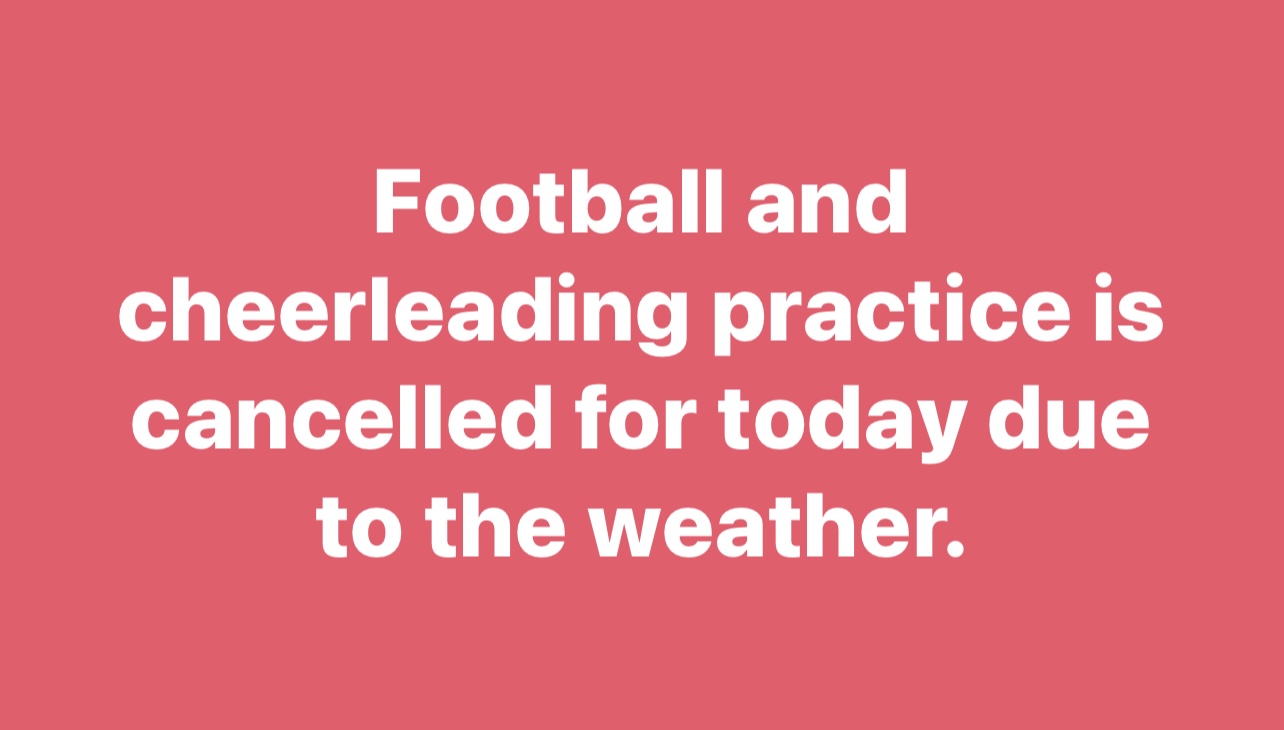 Practice Cancelled