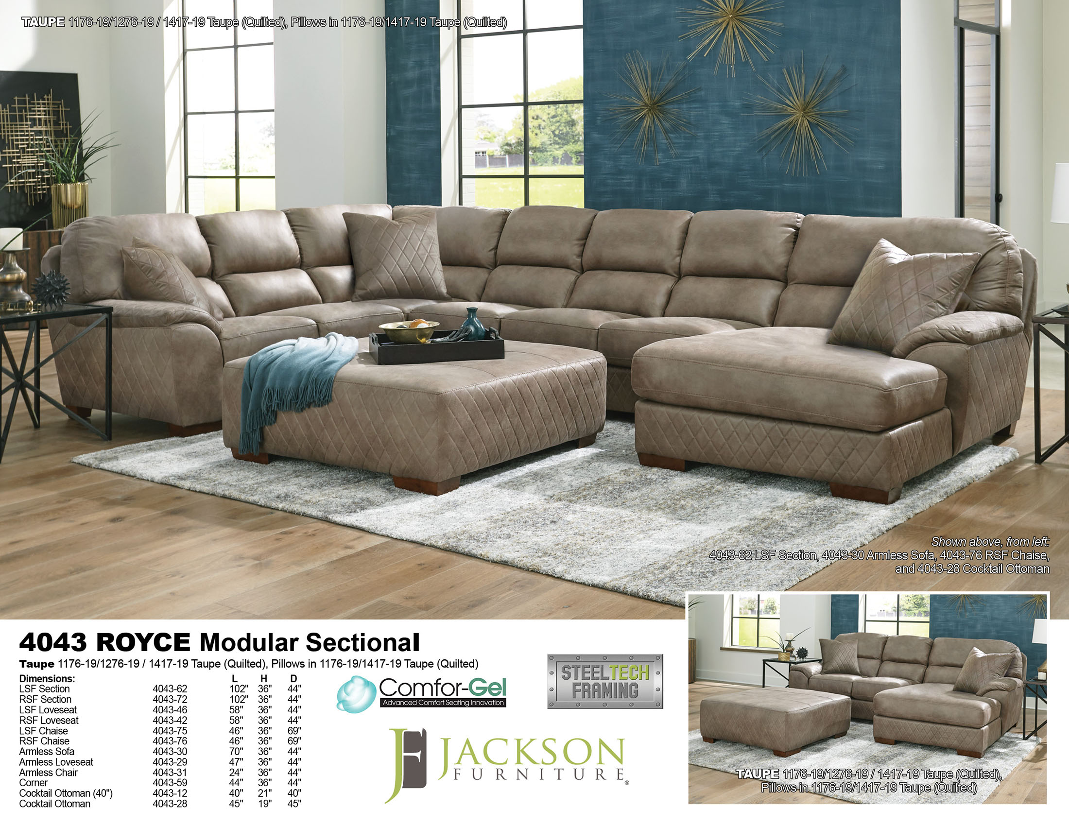Royce Modular Sectional (4043/0) - Jackson