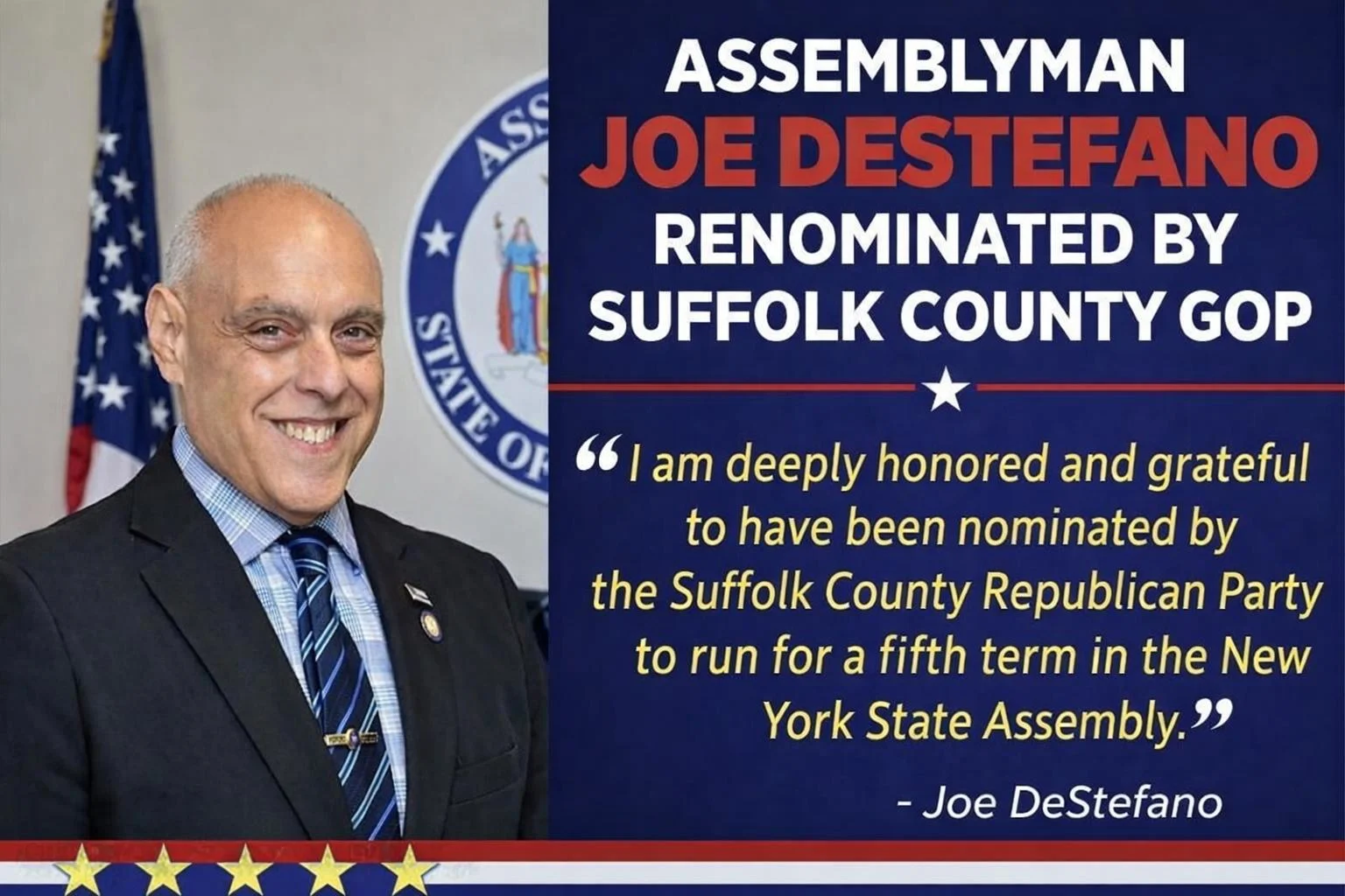 DeStefano Earns Nod for Fifth Assembly Term | South Shore Press