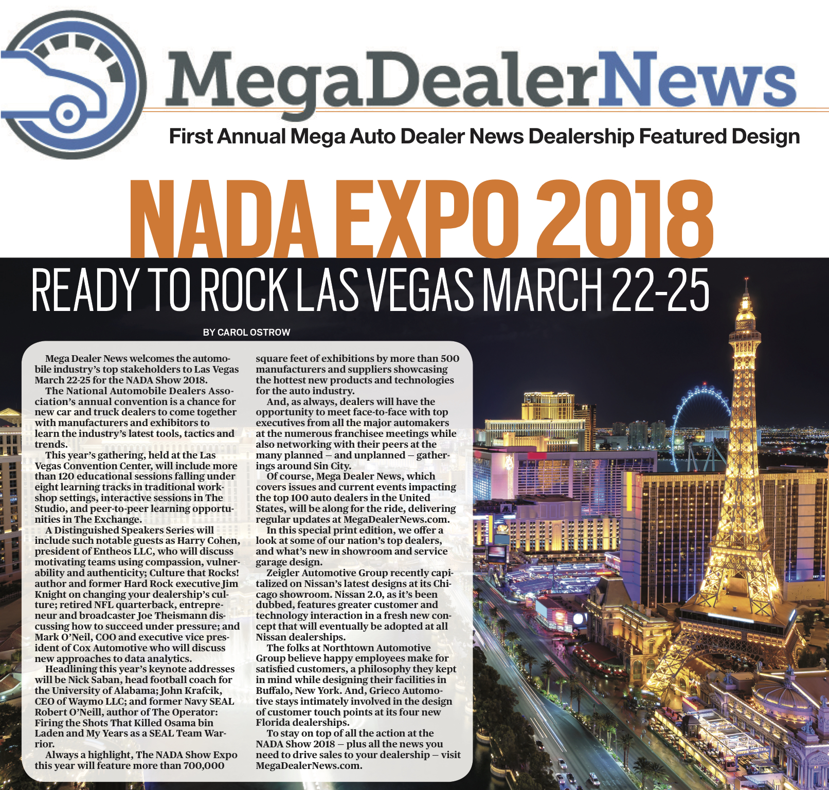 NADA Expo 2018 ready to showcase the industry's best | Mega Dealer News