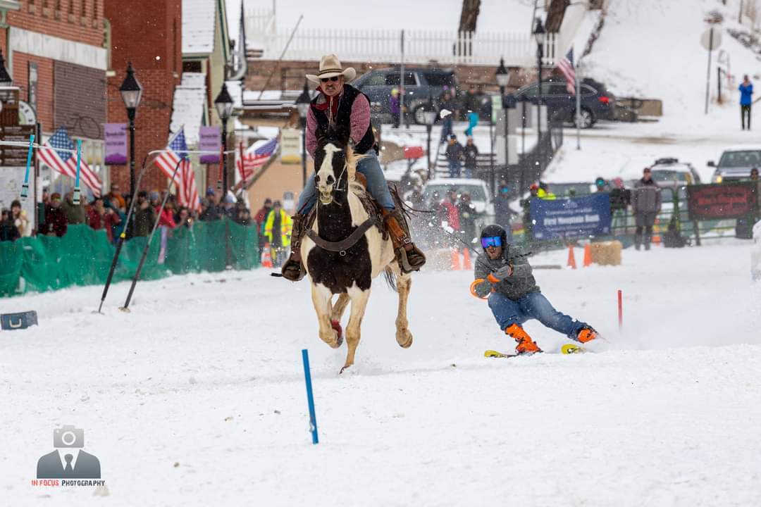 A craving for adrenaline: Bold horseback riders and skiers race ...
