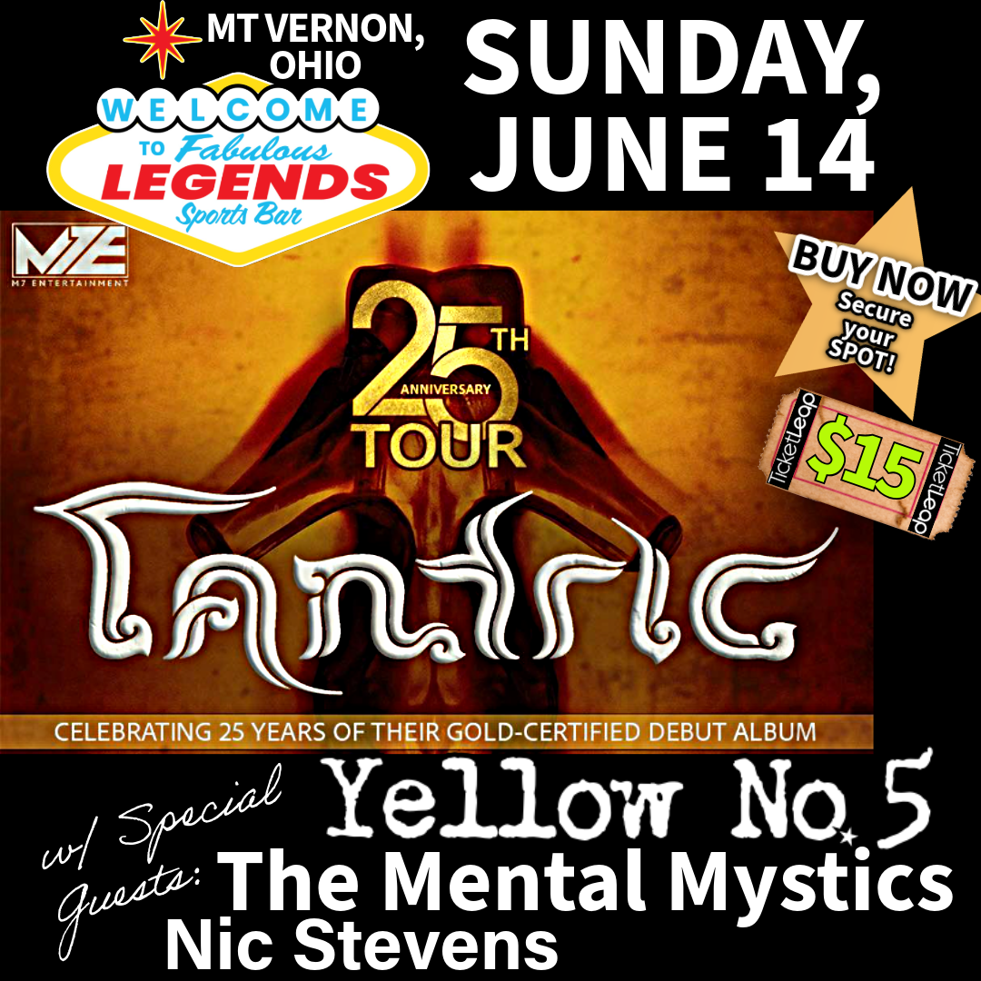 Tantric to headline Legends Sports Bar concert on June 14 in Mount ...