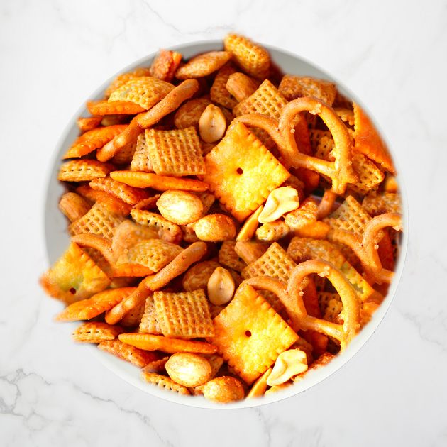 Homemade Barbeque Chex Party Mix | Salty Snack Mix Recipe