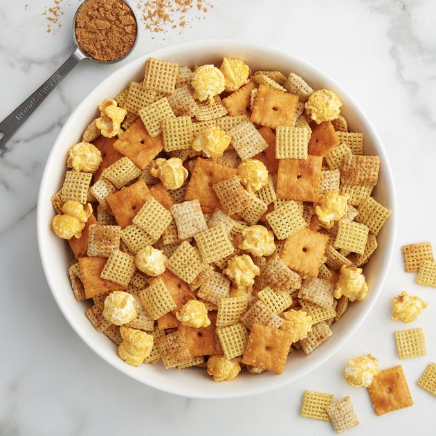 Homemade Queso Taco Chex Party Mix | Cheesy Snack Mix