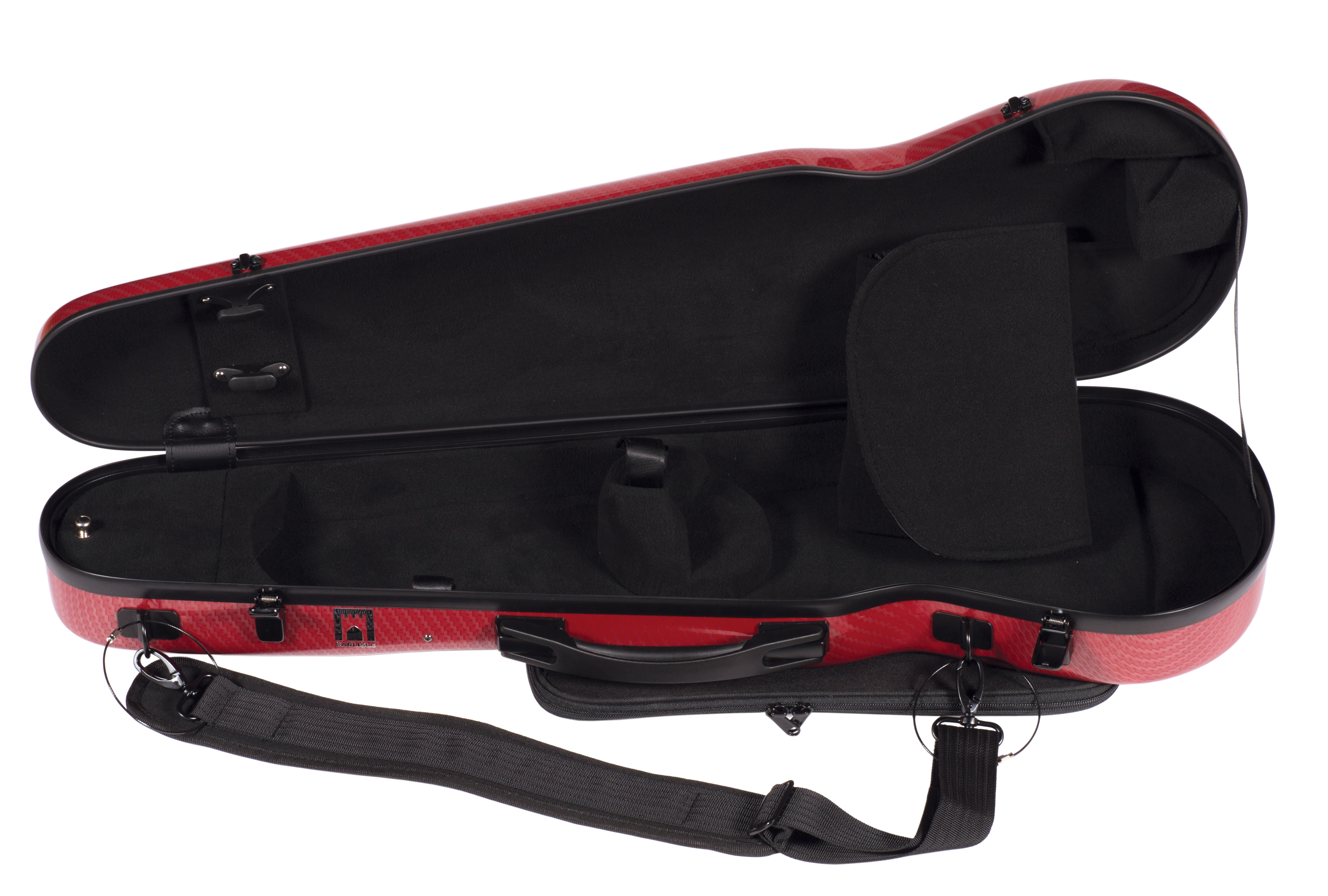 Carlisle Prestige Shaped Carbon Fiber Violin Case – Red Carbon | J.R ...
